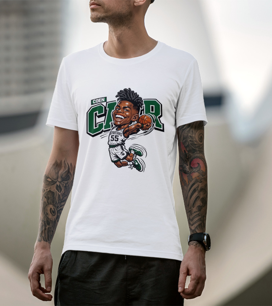 Coen Carr Caricature Basketball Player 55 Dunking Animation T-Shirt