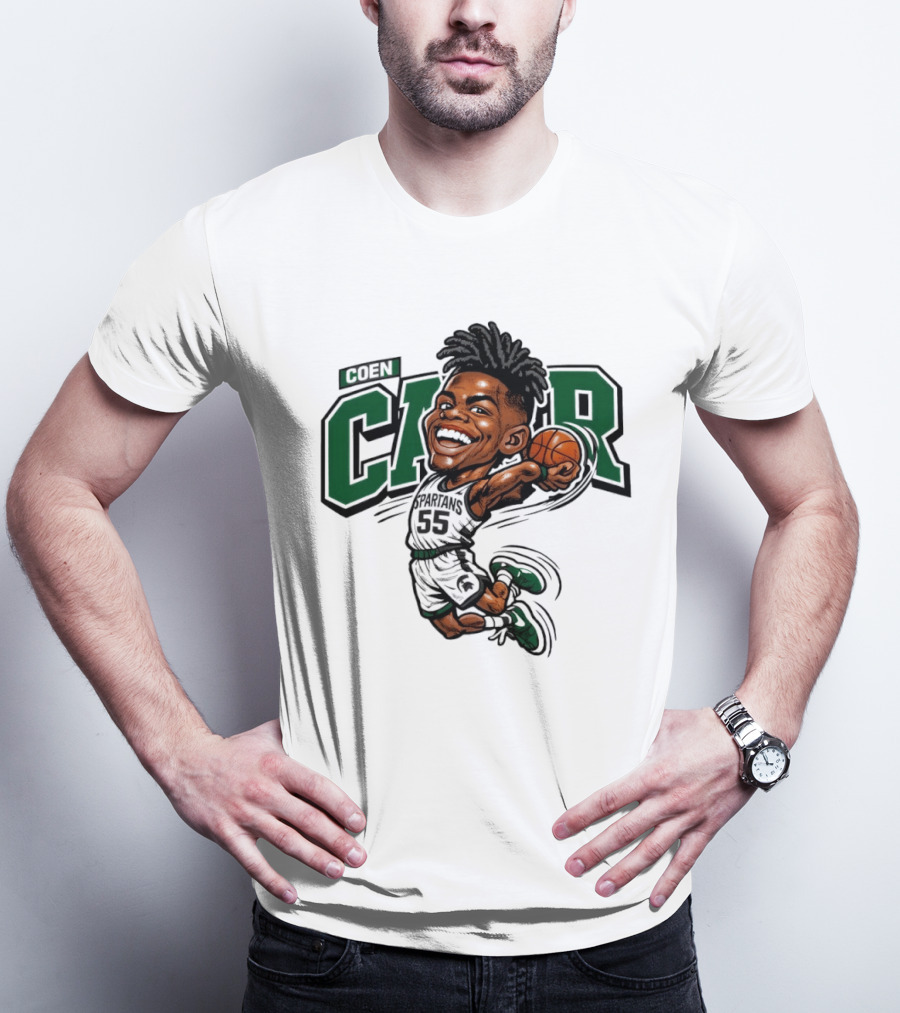 Coen Carr Caricature Basketball Player 55 Dunking Animation T-Shirt