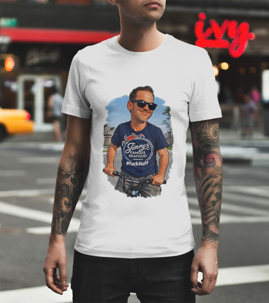 Jinny's Famous Seafood #FckHuff Bold Catchy Phrase T-Shirt