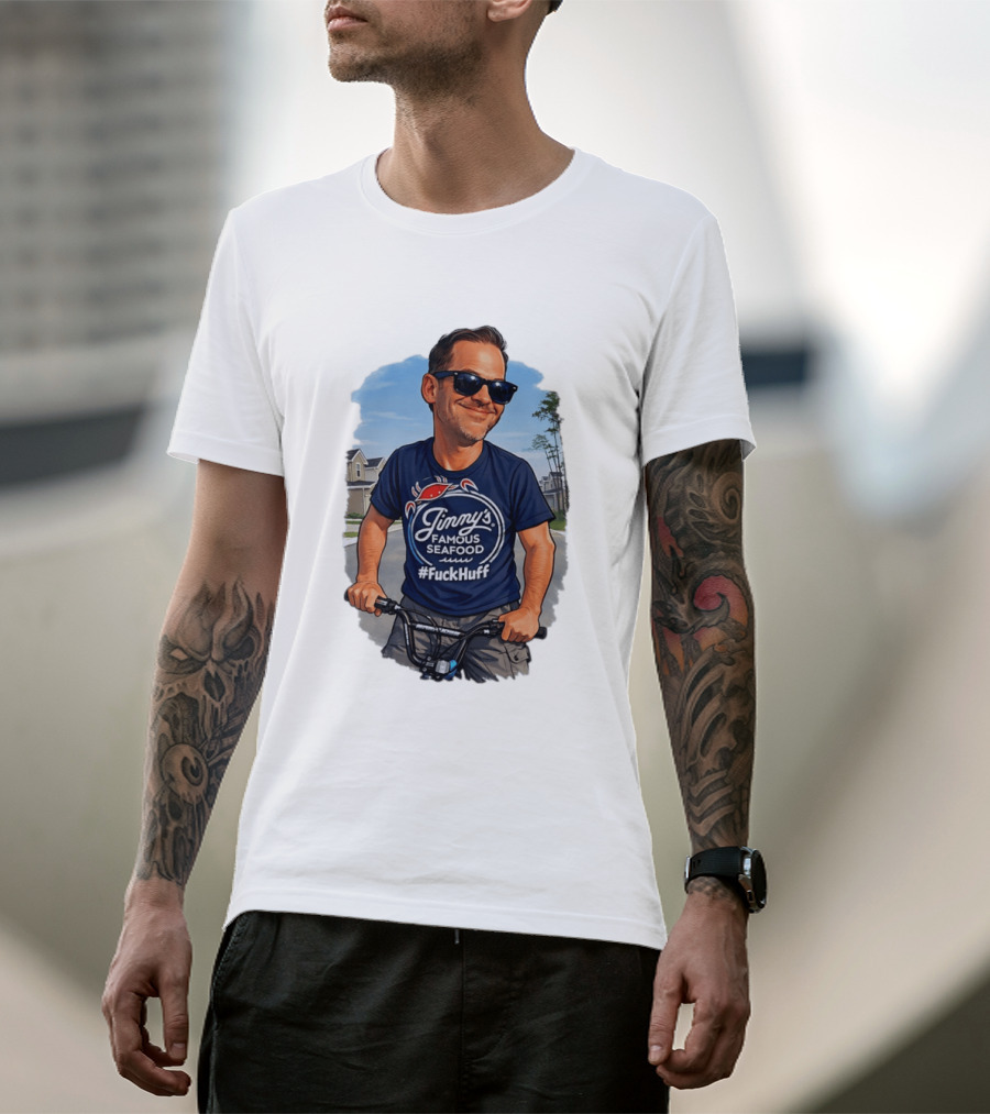 Jinny's Famous Seafood #FckHuff Bold Catchy Phrase T-Shirt