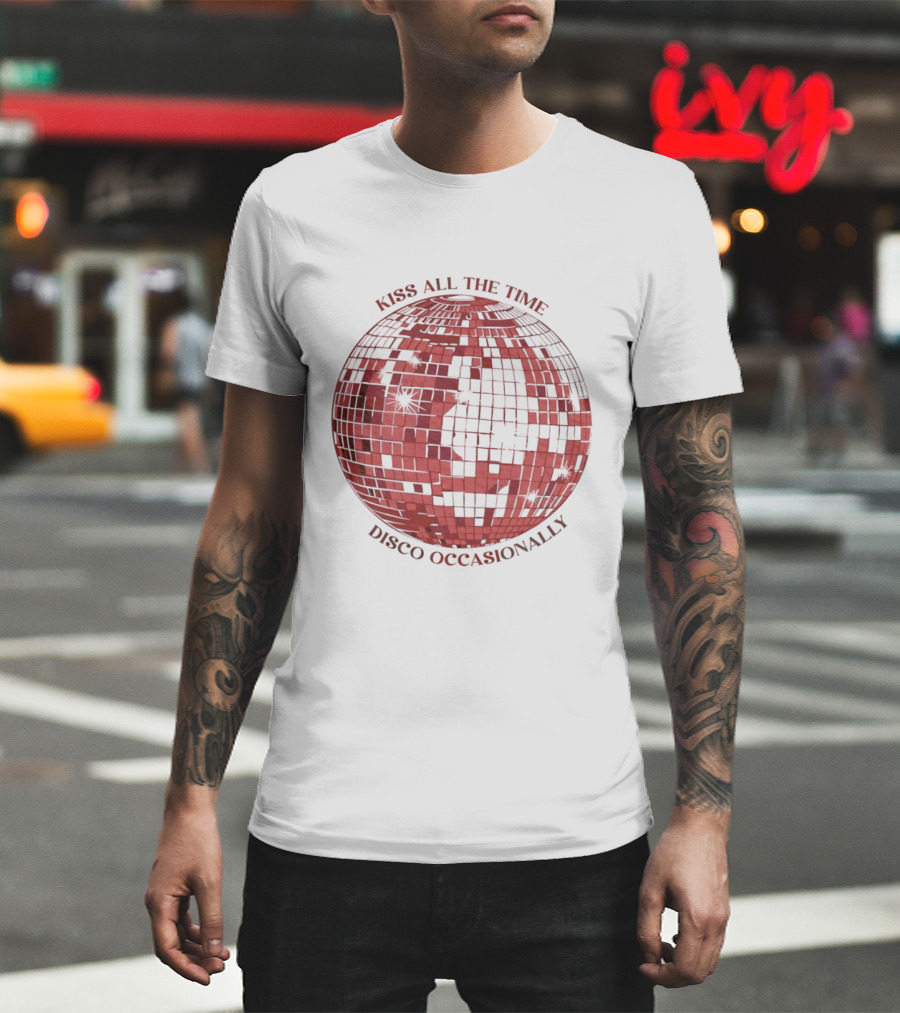 Kiss All The Time Disco Occasionally Disco Ball Bella T-Shirt