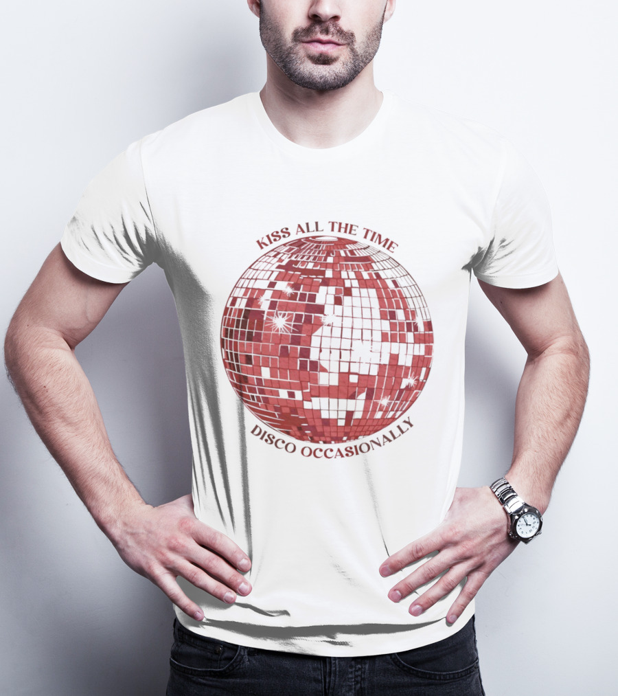 Kiss All The Time Disco Occasionally Disco Ball Bella T-Shirt