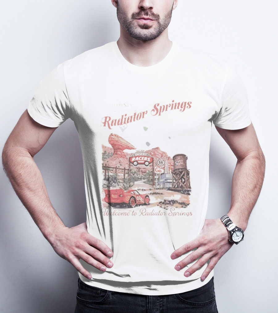 Radiator Springs Lightning McQueen Disney Pixar Cars Scenic Route Adventure T-Shirt