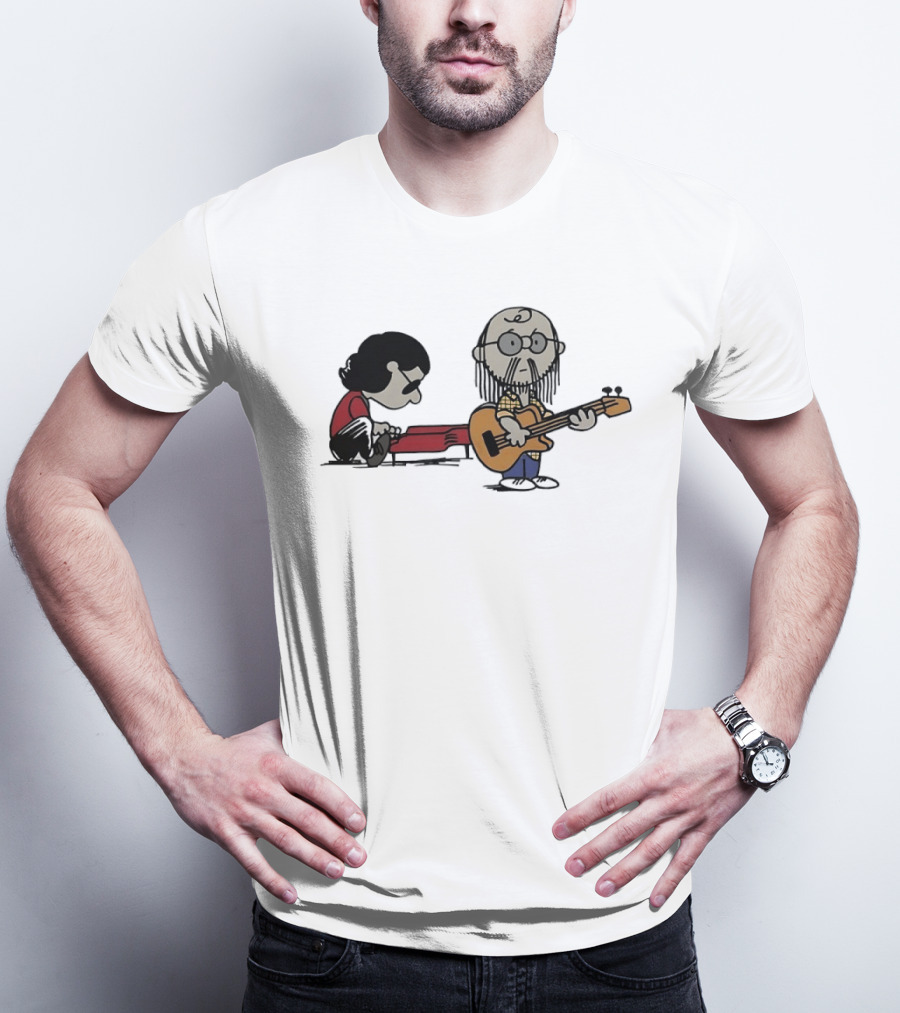 Steely Dan Musician Cartoon Crossover With Peanuts Characters Charlie Brown T-Shirt