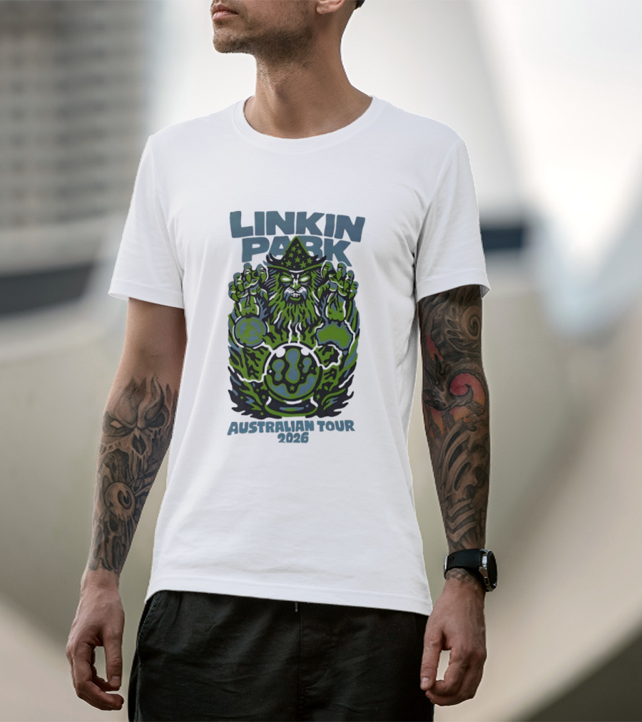 Linkin Park Australian Tour 2026 Wizard And Crystal Ball T-Shirt