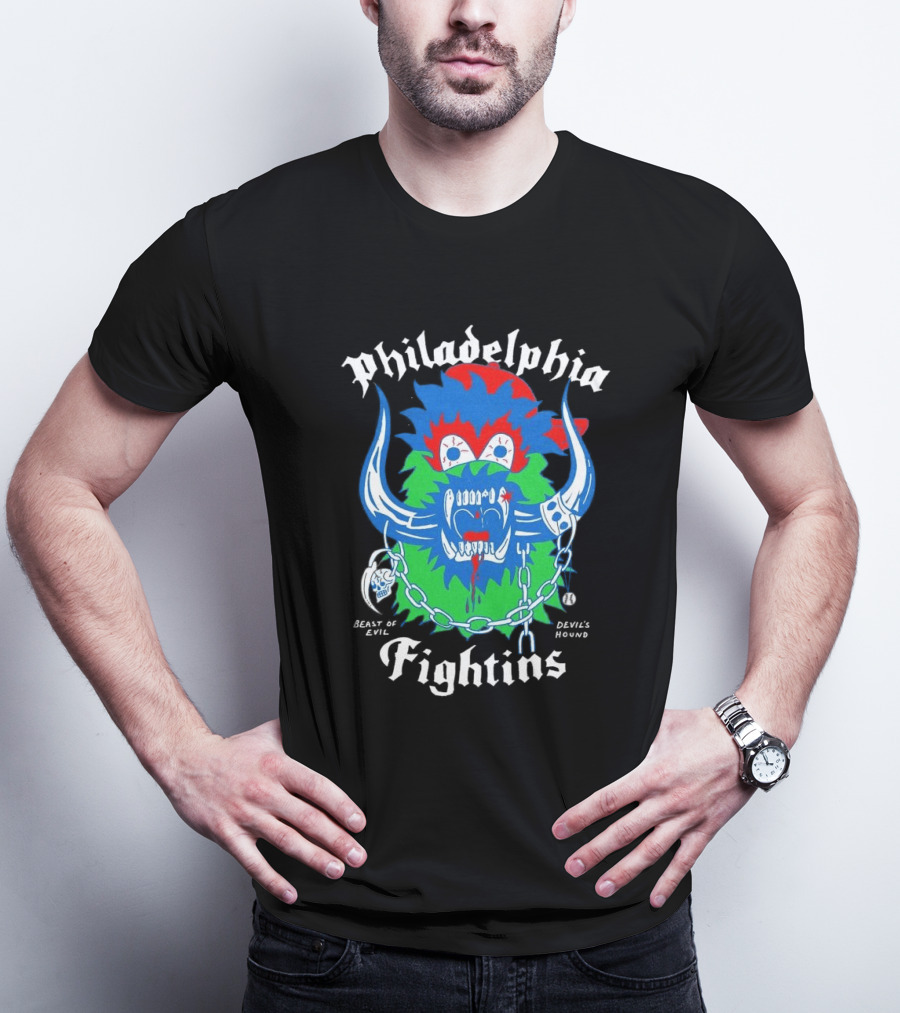 Philadelphia Fightins Monster Philly Sports Chains T-Shirt