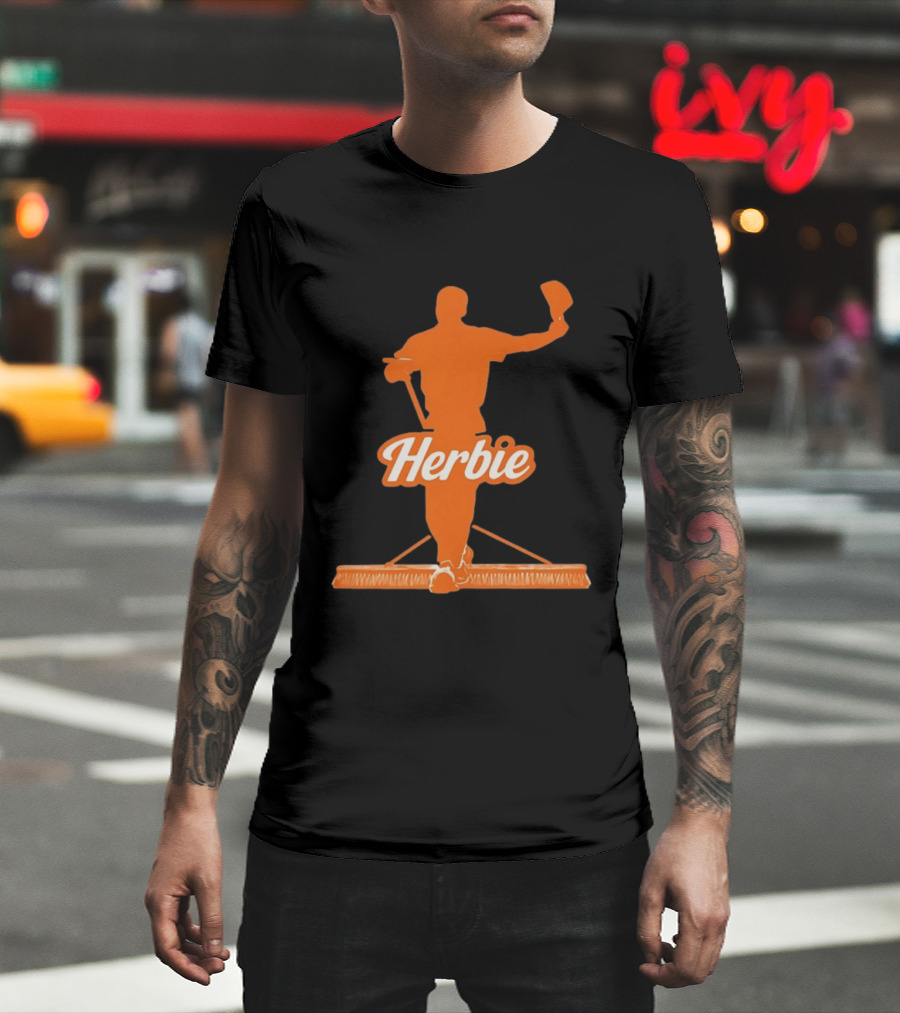 Herbie Houston Astros Iconic Broom Celebration T-Shirt