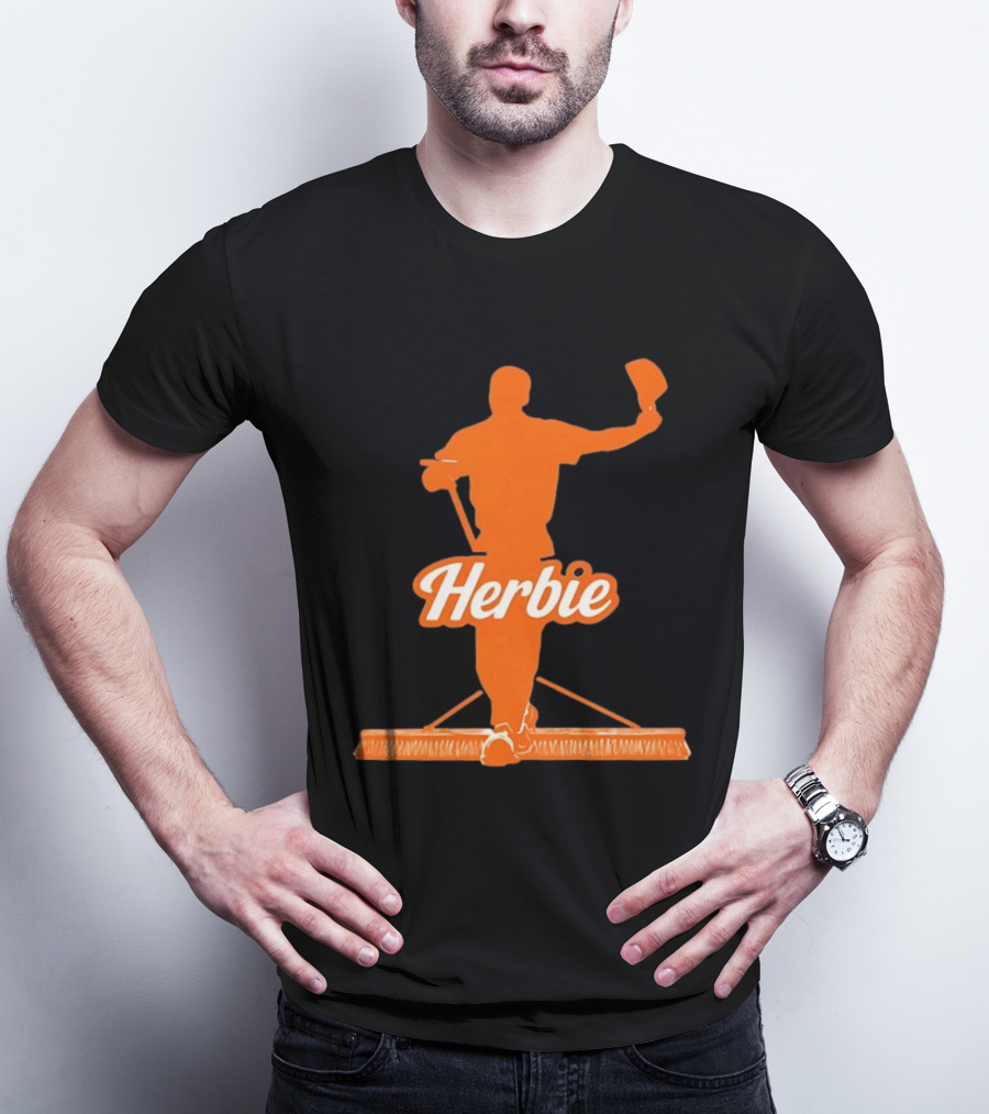 Herbie Houston Astros Iconic Broom Celebration T-Shirt