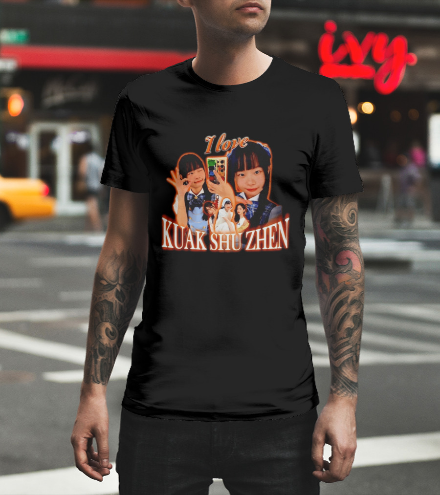 I Love Kuak Shu Zhen Selfie Style School Uniform T-Shirt