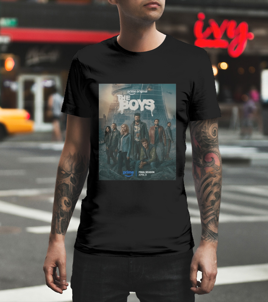 Prime Original The Boys Final Season April 8 Release Promotion T-Shirt