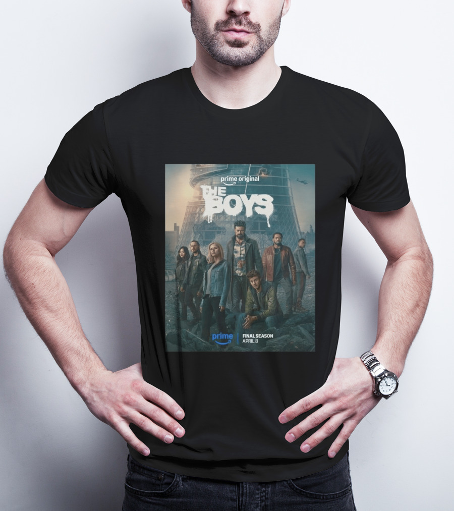 Prime Original The Boys Final Season April 8 Release Promotion T-Shirt