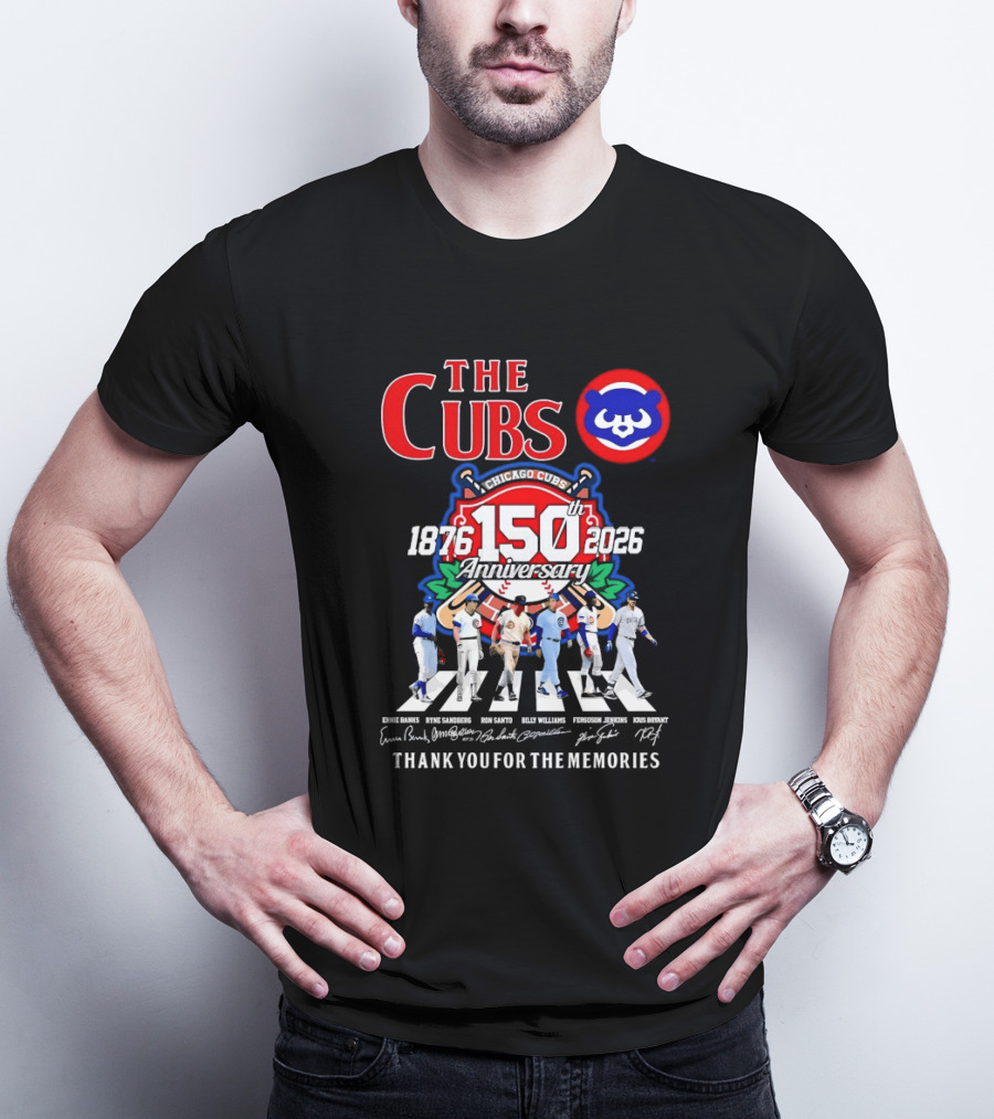 Chicago Cubs 150th Anniversary Abbey Road Thank You For The Memories 1876 2026 Signature Edition T-Shirt