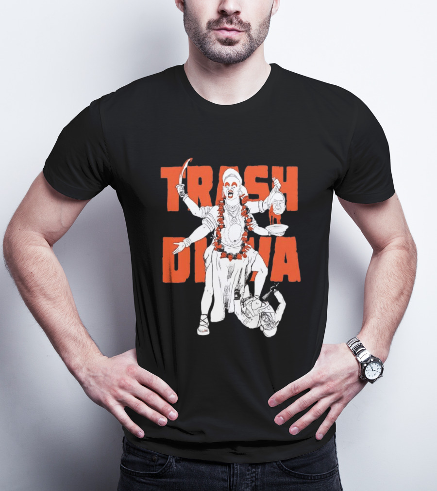 Trash Diva Multi Armed Figure With Head And Sword T-Shirt