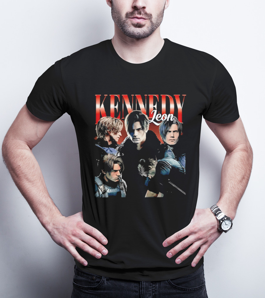 Leon Kennedy Collage Character Collection T-Shirt