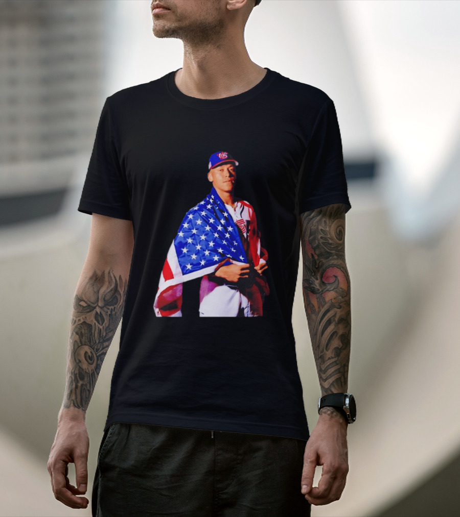 Aaron Judge Captain Team USA Baseball American Flag T-Shirt