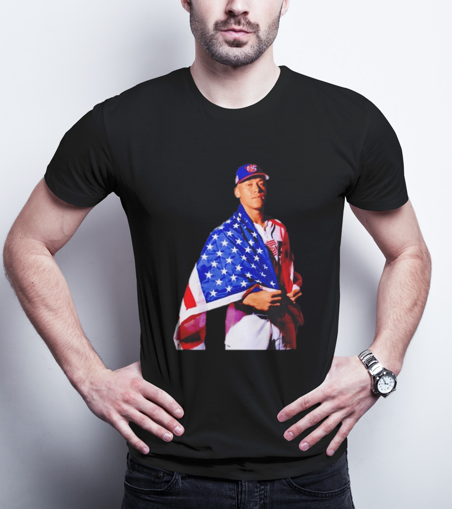 Aaron Judge Captain Team USA Baseball American Flag T-Shirt