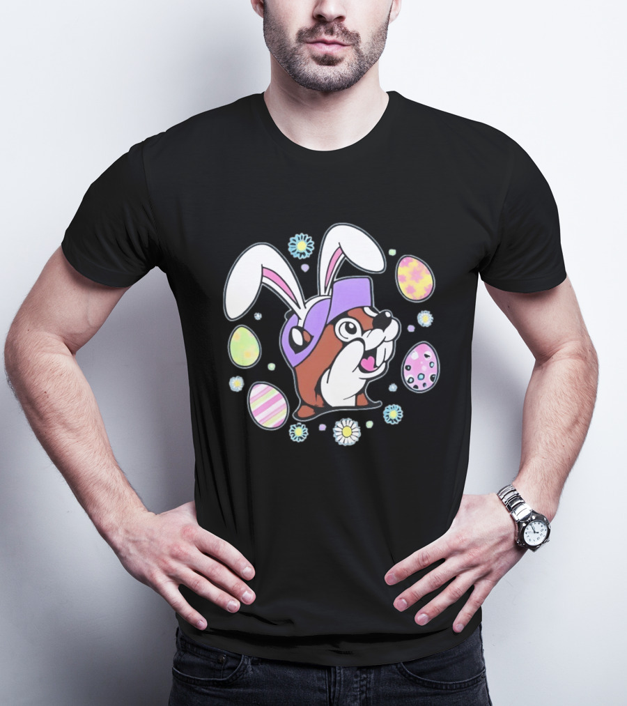 Buc Ee's Easter 2025 Bunny Ears And Eggs T-Shirt