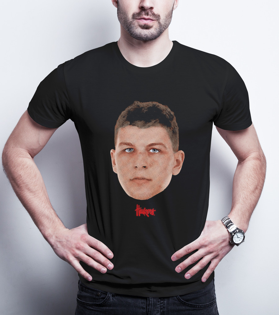 Cale Jacobsen Nebraska Cornhuskers Big Head Huskers Fan Gear T-Shirt