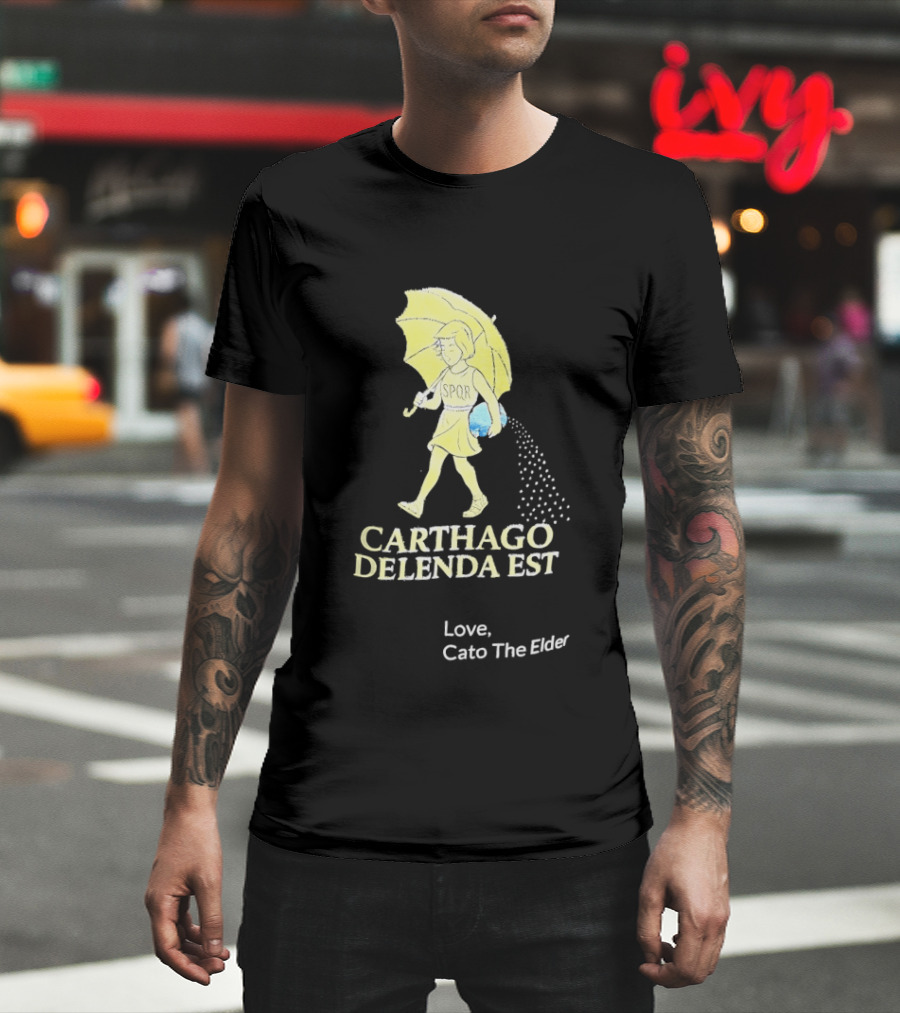 Carthago Delenda Est Love Cato The Elder Retro Salt Girl T-Shirt