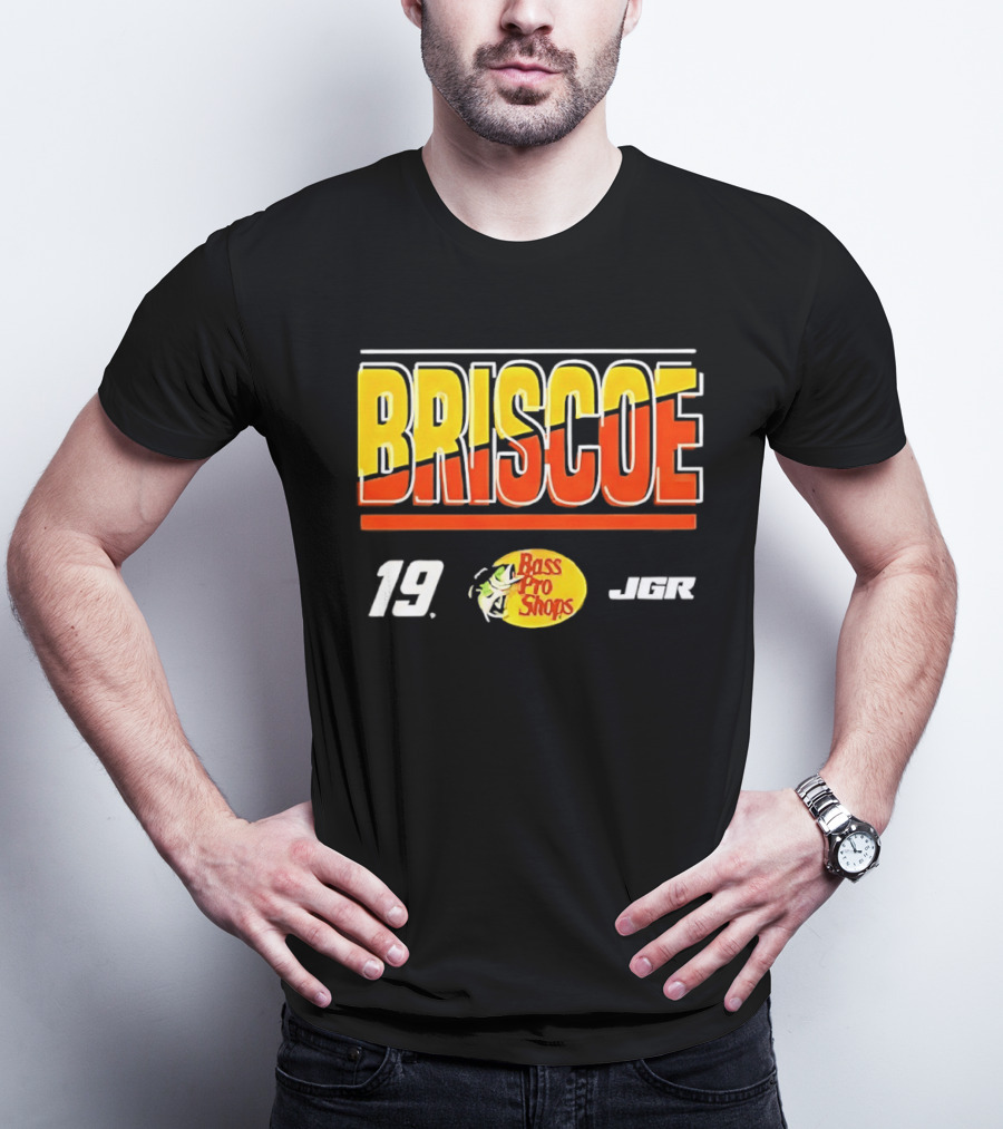 BRISCOE 19 Bass Pro Shops 2025 Cup Series Racing Fan Gear T-Shirt
