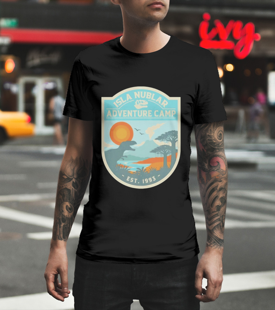 Isla Nublar Adventure Camp Dinosaur Island Est 1993 T-Shirt