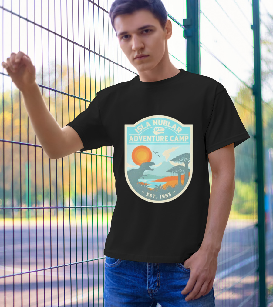 Isla Nublar Adventure Camp Dinosaur Island Est 1993 T-Shirt