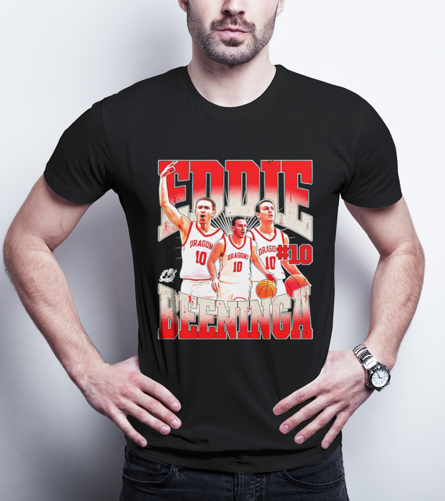 Eddie Beeninga Dragons Basketball #10 Collage MSUM NCAA T-Shirt