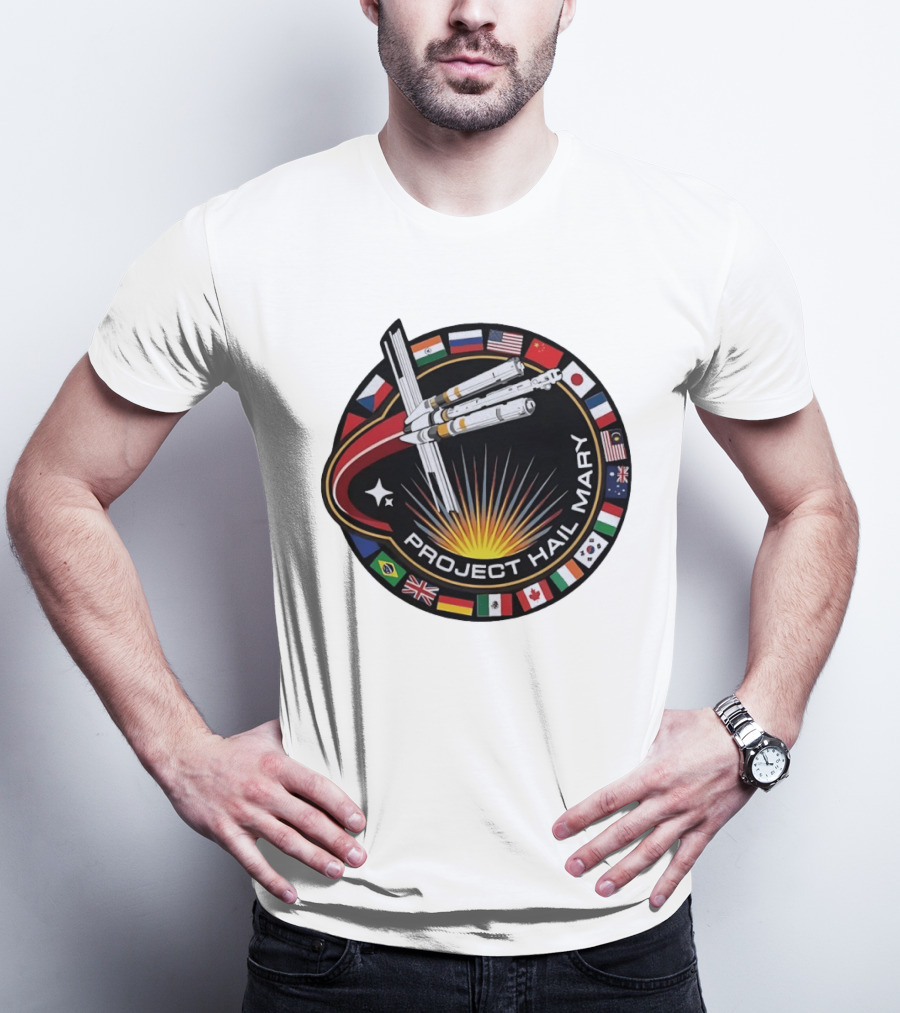 Project Hail Mary Mission Patch International Flags T-Shirt