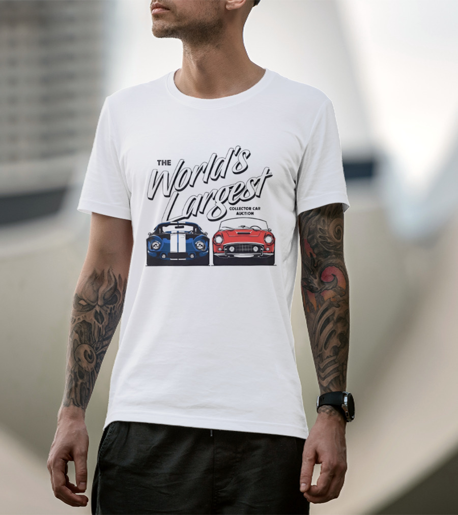The World's Largest Collector Car Auction Blue And Red Cars T-Shirt