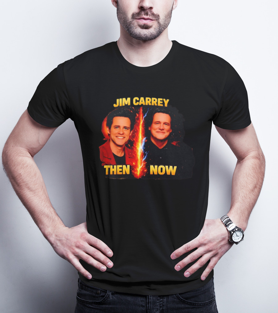 Jim Carrey Then And Now Evolution T-Shirt