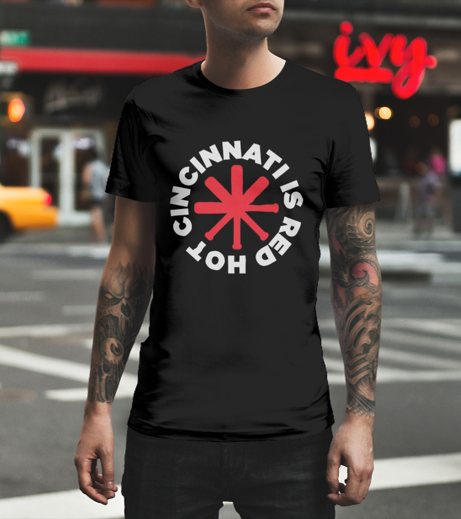 Cincinnati Reds Hot Cincinnati Baseball Bat T-Shirt