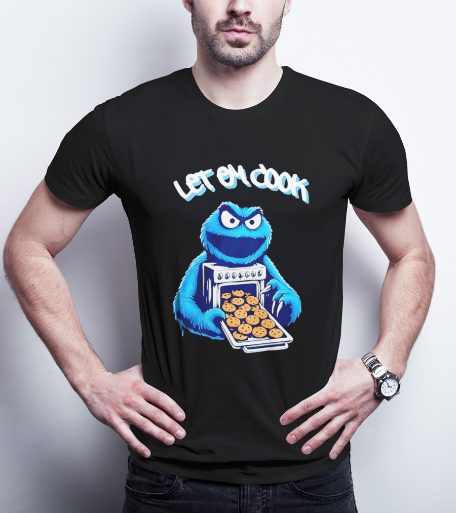 Cookie Monster Let Em Cook Oven Cookies T-Shirt