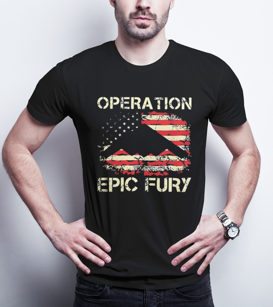 Operation Epic Fury US Israel Attack Iran Flag T-Shirt