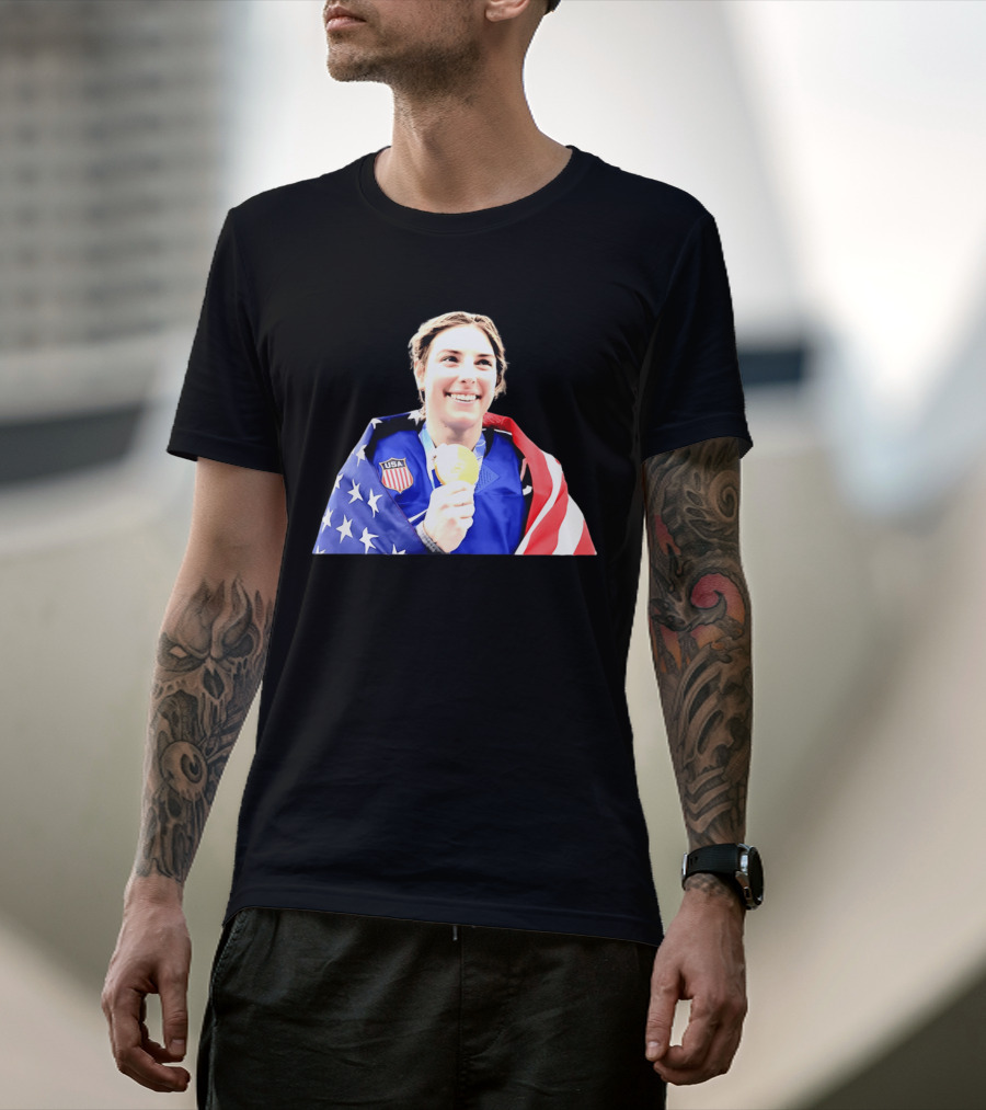 Hillary Knight USA Women's National Ice Hockey American Flag Gold Medal 2026 T-Shirt