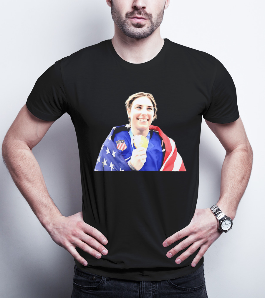 Hillary Knight USA Women's National Ice Hockey American Flag Gold Medal 2026 T-Shirt