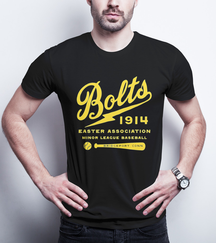 Bolts 1914 Easter Association Minor League Baseball Bridgeport Conn T-Shirt