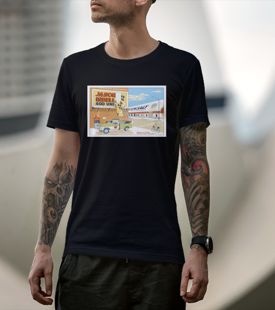 Jason Isbell And The 400 Unit March 6 7 2026 The Salt Shed Chicago IL Tour Vintage Truck Billboard Scene T-Shirt