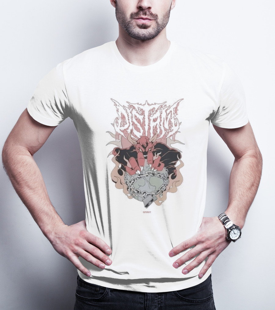 Distant Fist Of Flames Locked T-Shirt