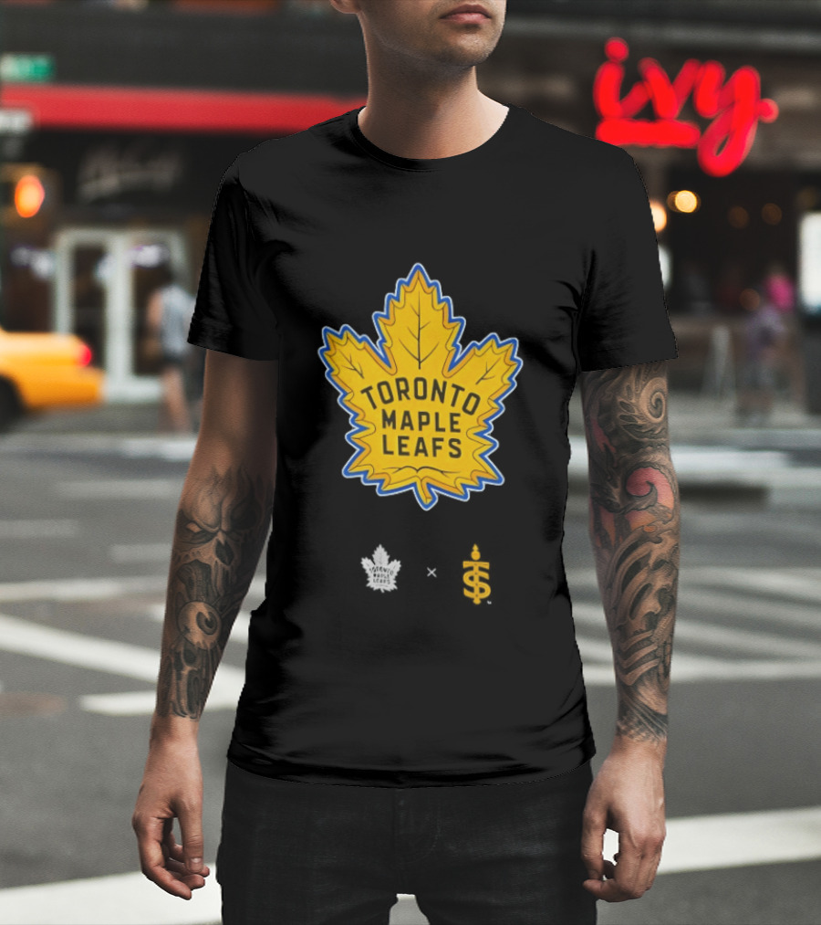 Toronto Maple Leafs Toronto Sceptres Collaboration Yellow Maple Leaf T-Shirt
