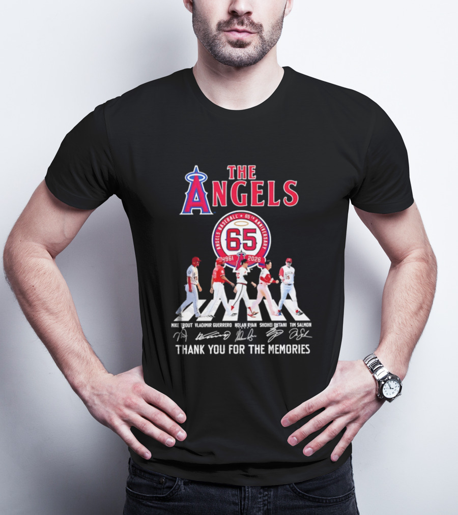 The Angels Baseball 65th Anniversary 1961 2026 Legends Thank You For The Memories T-Shirt
