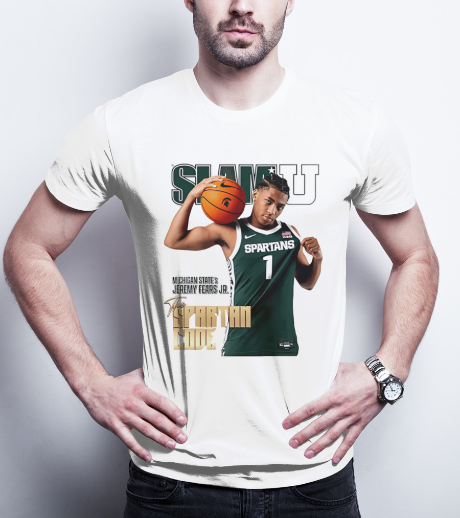 SlamU Jeremy Fears Jr Spartans The Spartan Code Michigan State T-Shirt
