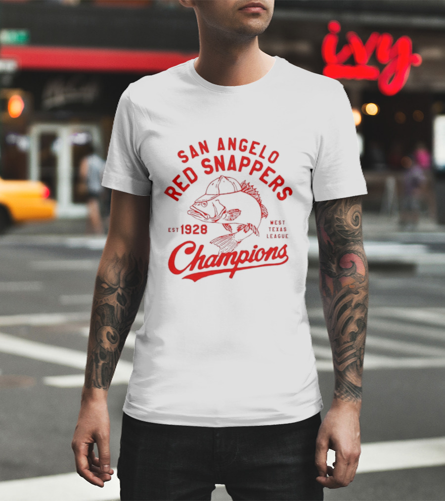 San Angelo Red Snappers Champions Est 1928 Herders Baseball Teams Defunct T-Shirt