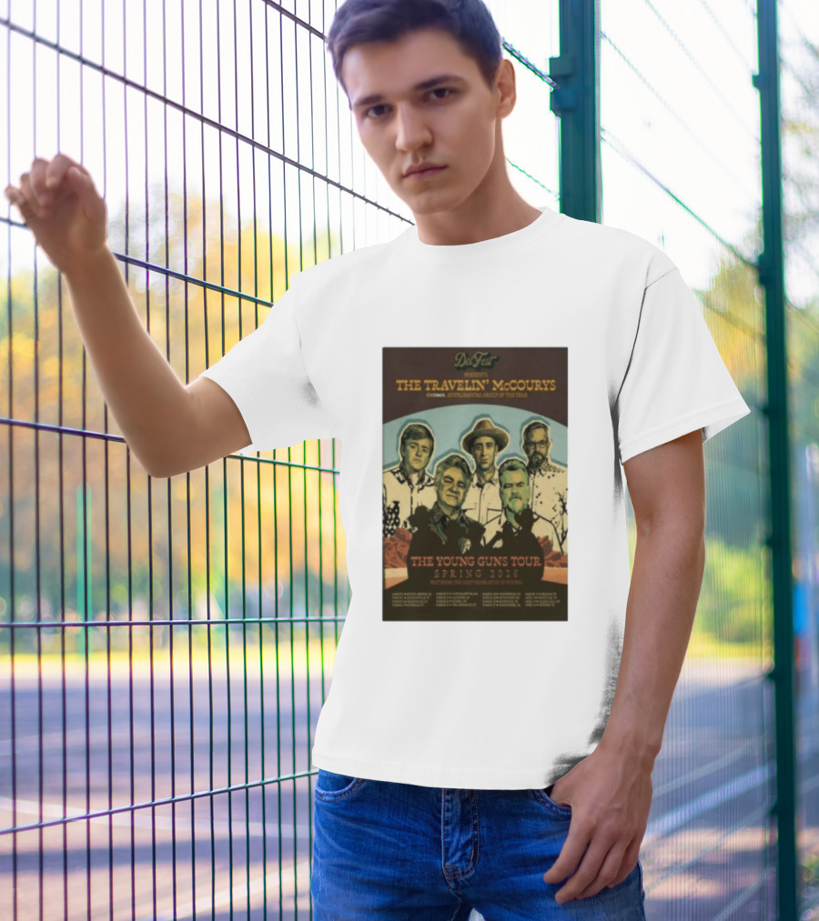 DelFest Presents The Travelin' McCourys IBMA Instrumental Group Of The Year The Young Guns Tour Spring 2026 Featuring The Next Generation Of Pickers T-Shirt