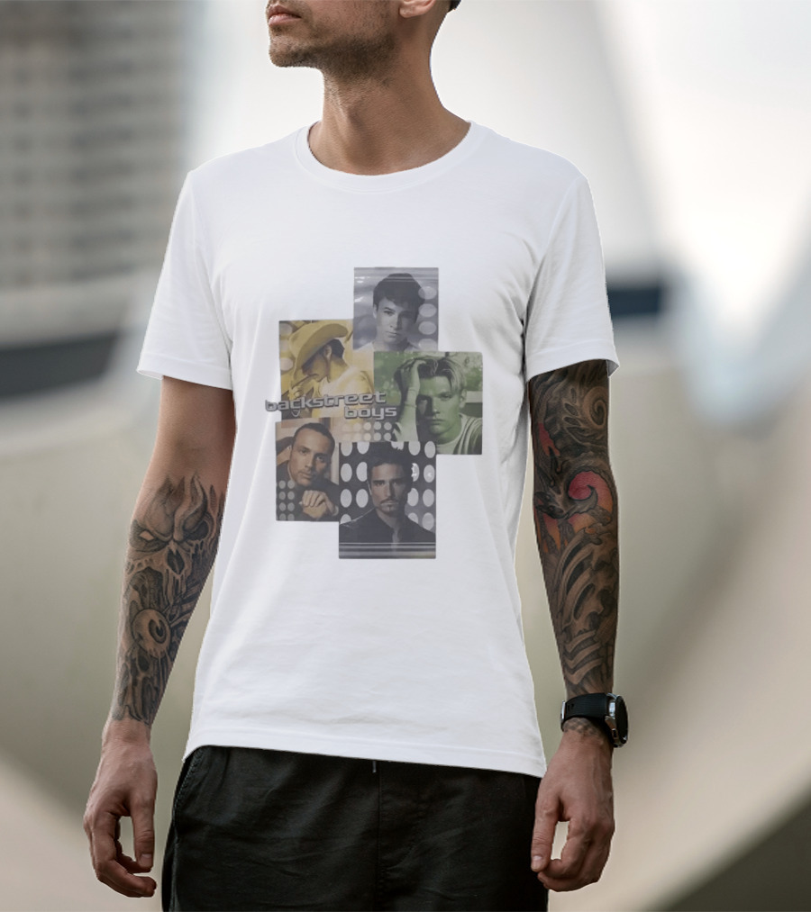Backstreet Boys 2000 Era Original Justin Bieber Style Collage T-Shirt