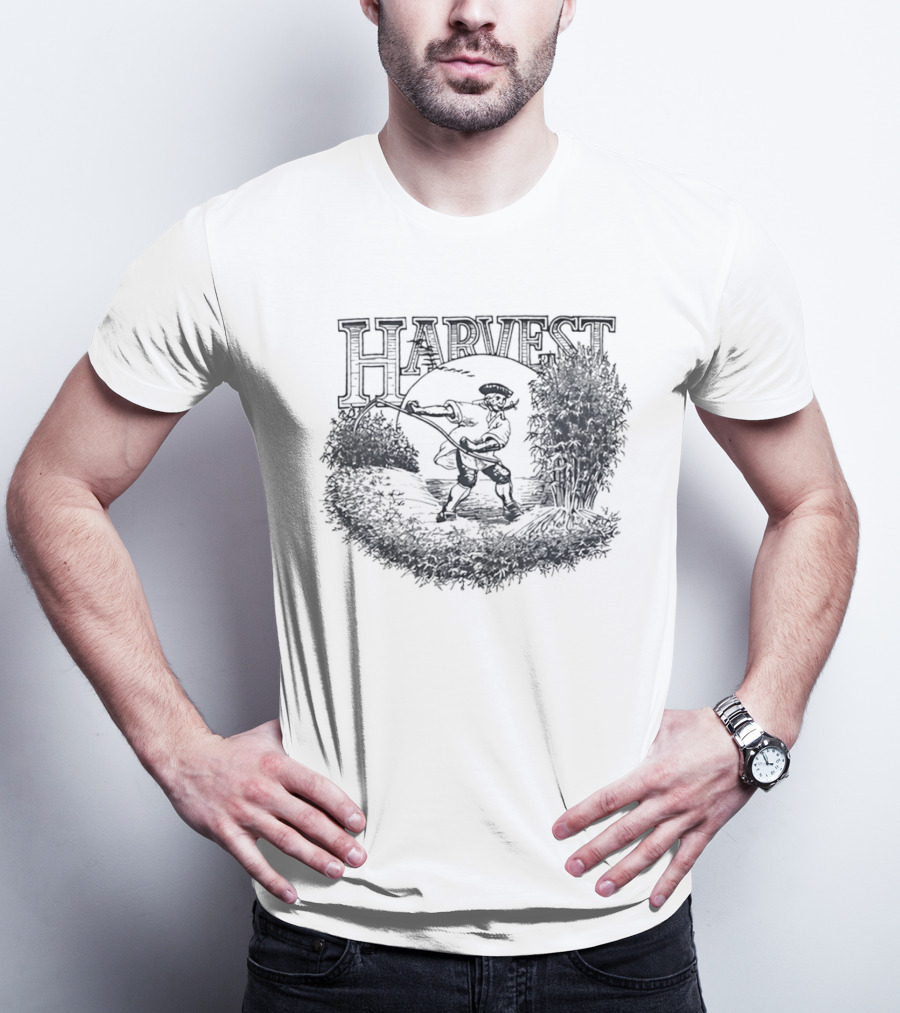 Washington Weed Harvest Vintage Farmer Illustrative T-Shirt