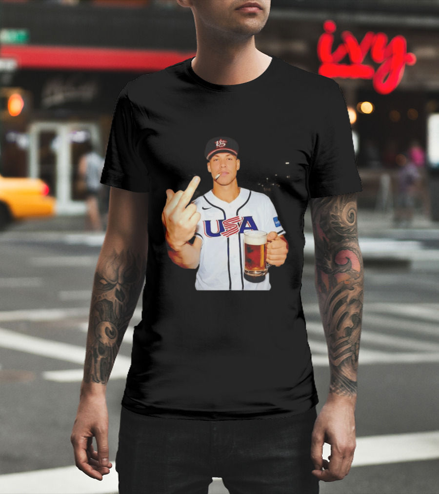 USA Basketball Team After Hours Middle Finger Aaron Judge T-Shirt