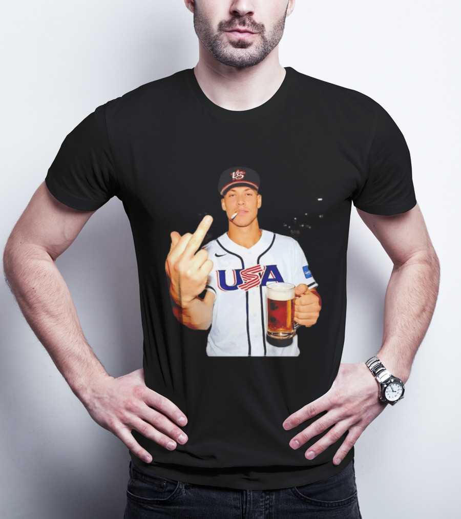 USA Basketball Team After Hours Middle Finger Aaron Judge T-Shirt