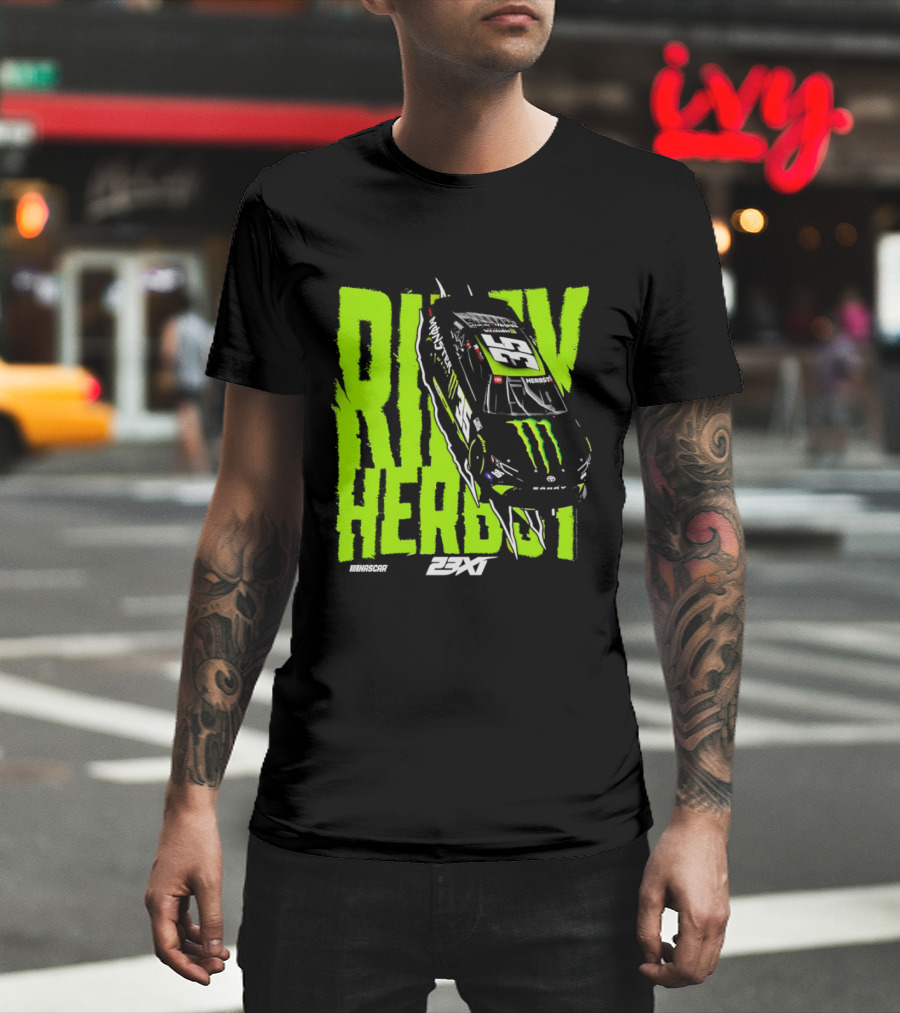 Riley Herbst No 35 Toyota Camry Monster Energy Racing 23XI NASCAR T-Shirt