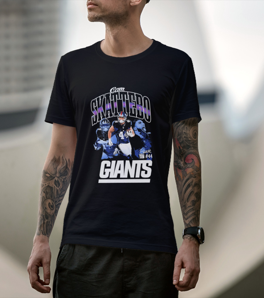 Giant Skattebo Giants Football Blue Sports Team #34 T-Shirt