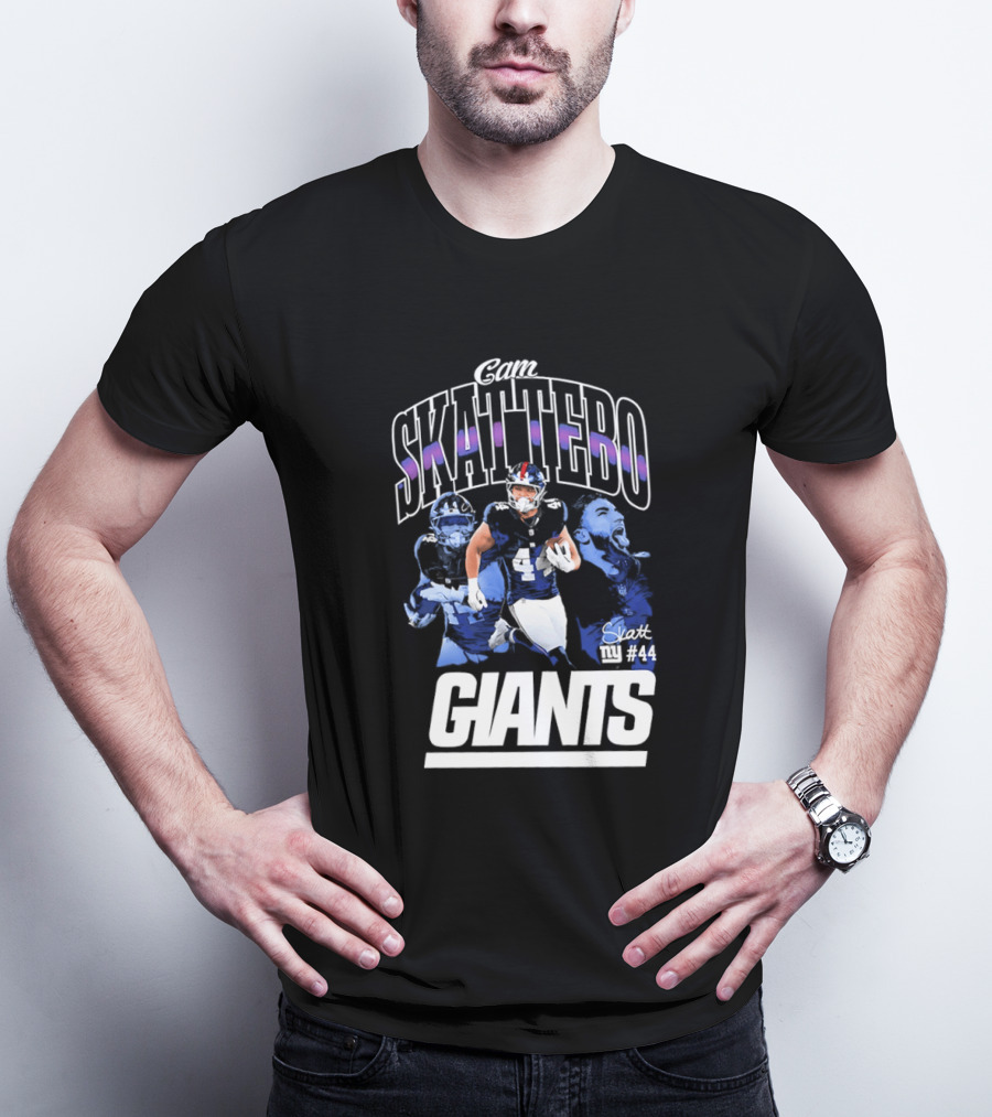 Giant Skattebo Giants Football Blue Sports Team #34 T-Shirt